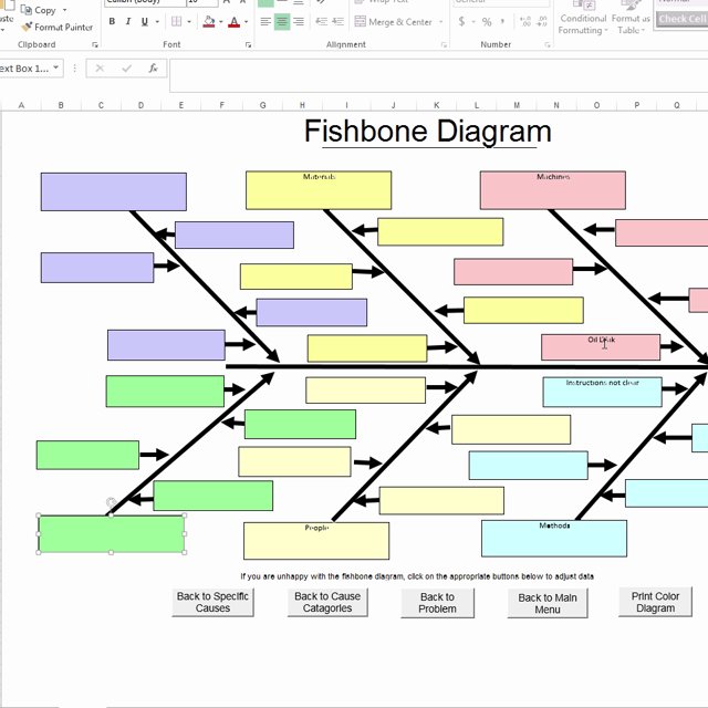 Fishbone Diagram Template In Excel